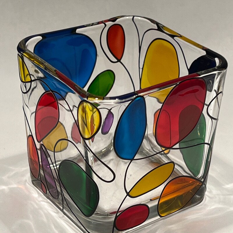 Hand Painted Glass - Etsy