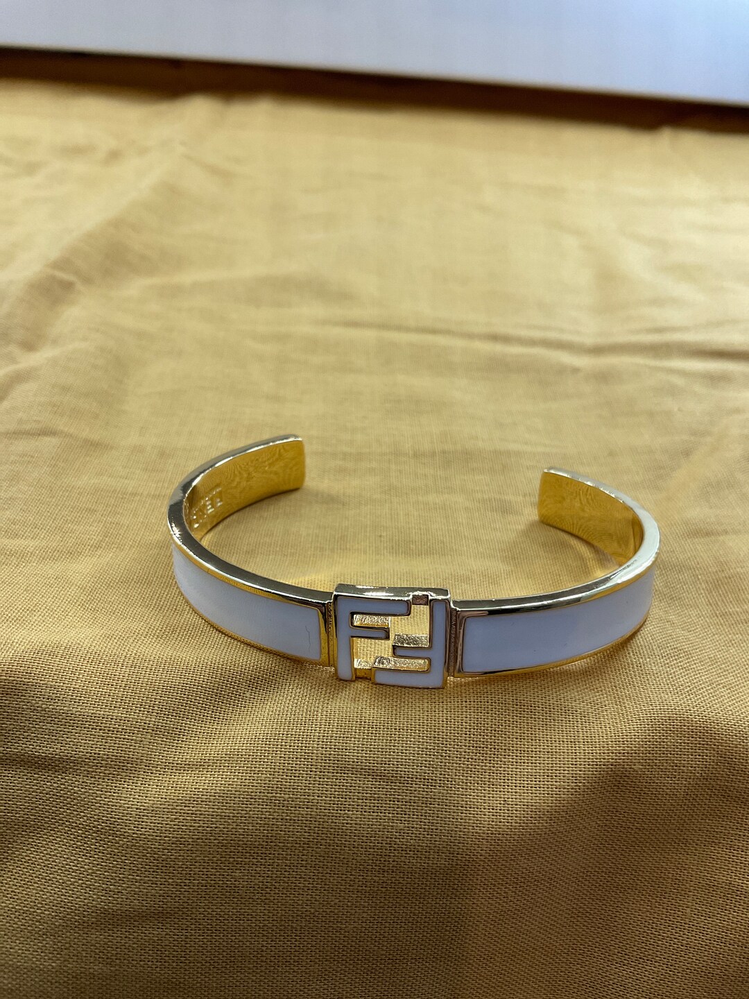 Vintage Fendi Gold Bangle With Box - Etsy