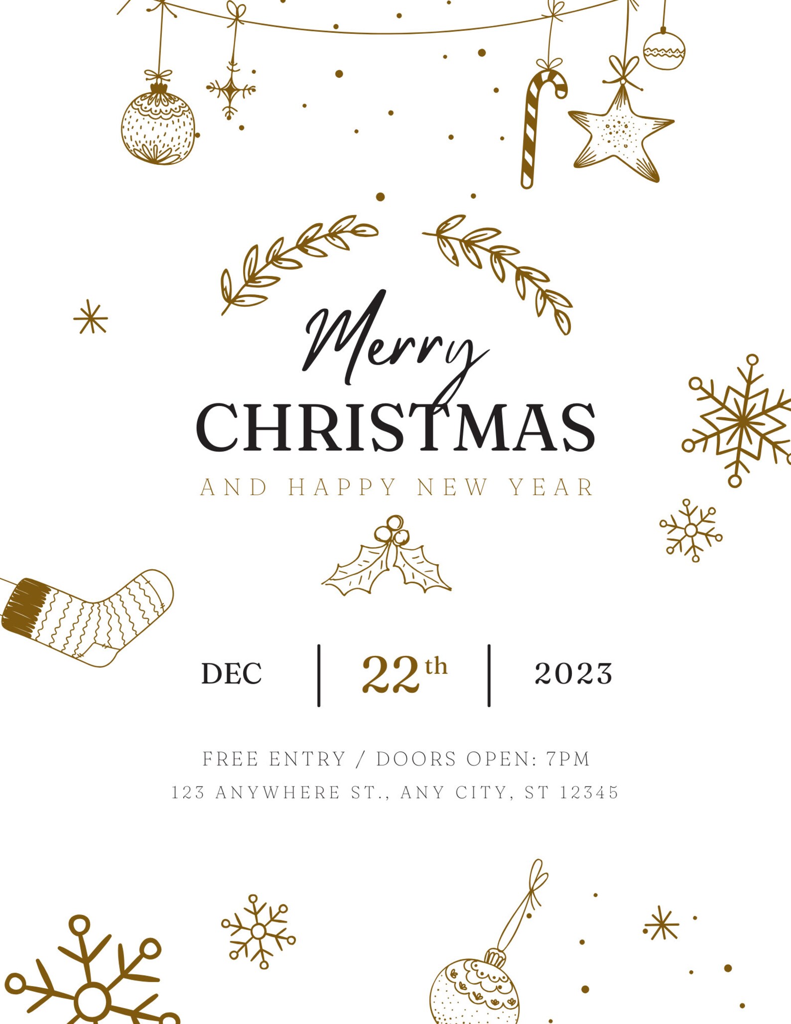 Custom Christmas Party Invitation - Festive Digital Invite Design for ...