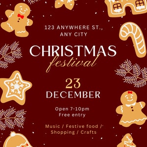 Custom Christmas Party Invitation - Festive Digital Invite Design for ...