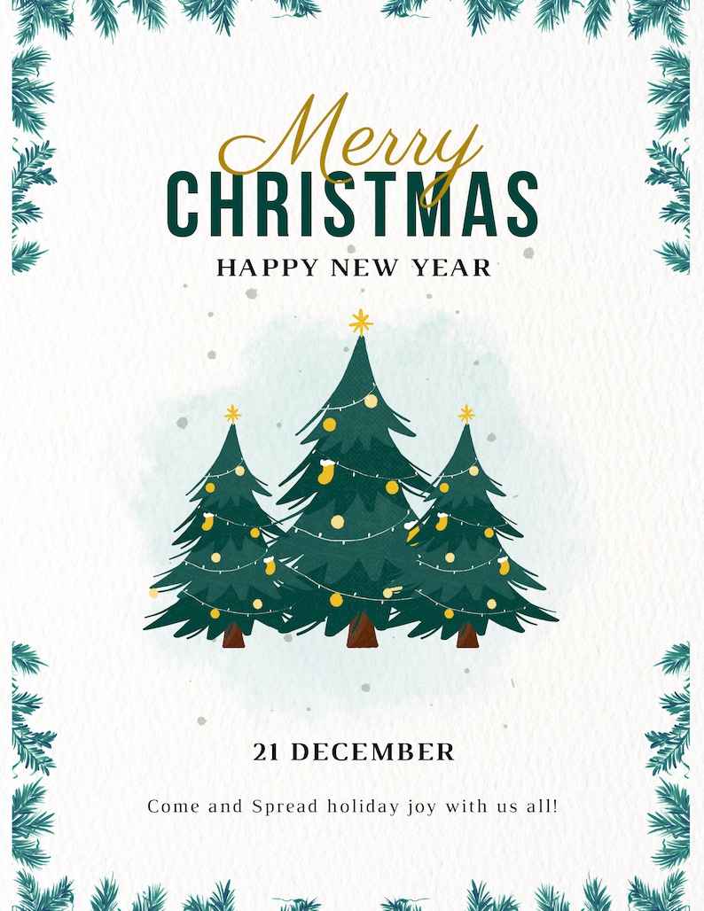 Custom Christmas Party Invitation - Festive Digital Invite Design for ...