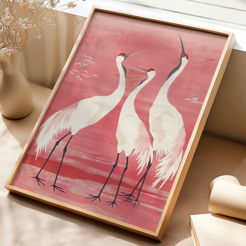 Pink Cranes - Etsy