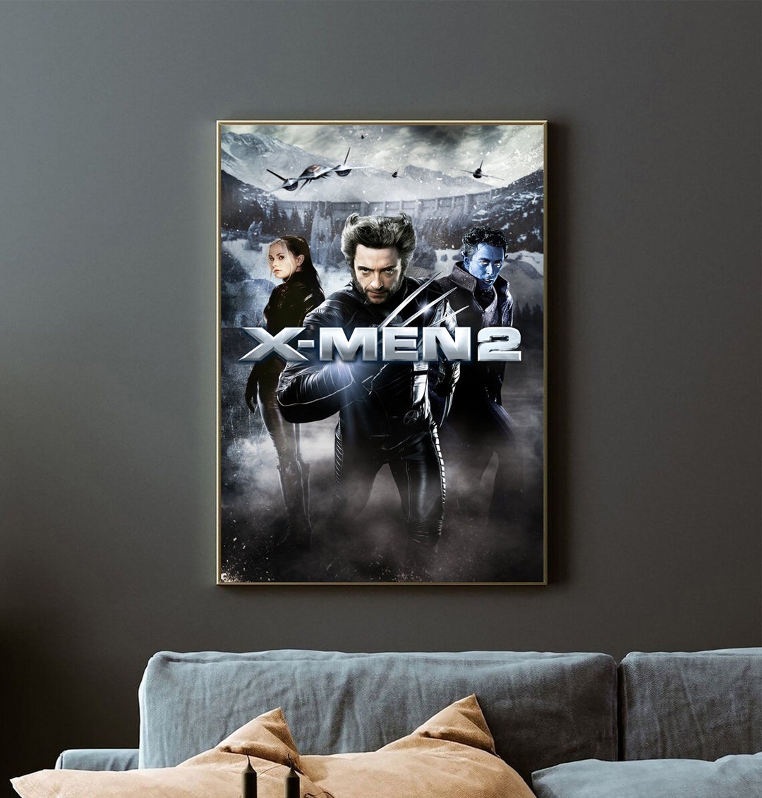 X-men 2 X2 Marvel Superhero Movie Poster Canvas Matte Silk A1 A2 A3 A4 ...