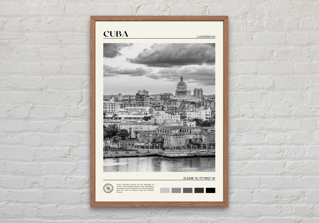Black and White, Cuba Print, Cuba Wall Art, Cuba Poster, Cuba Photo ...