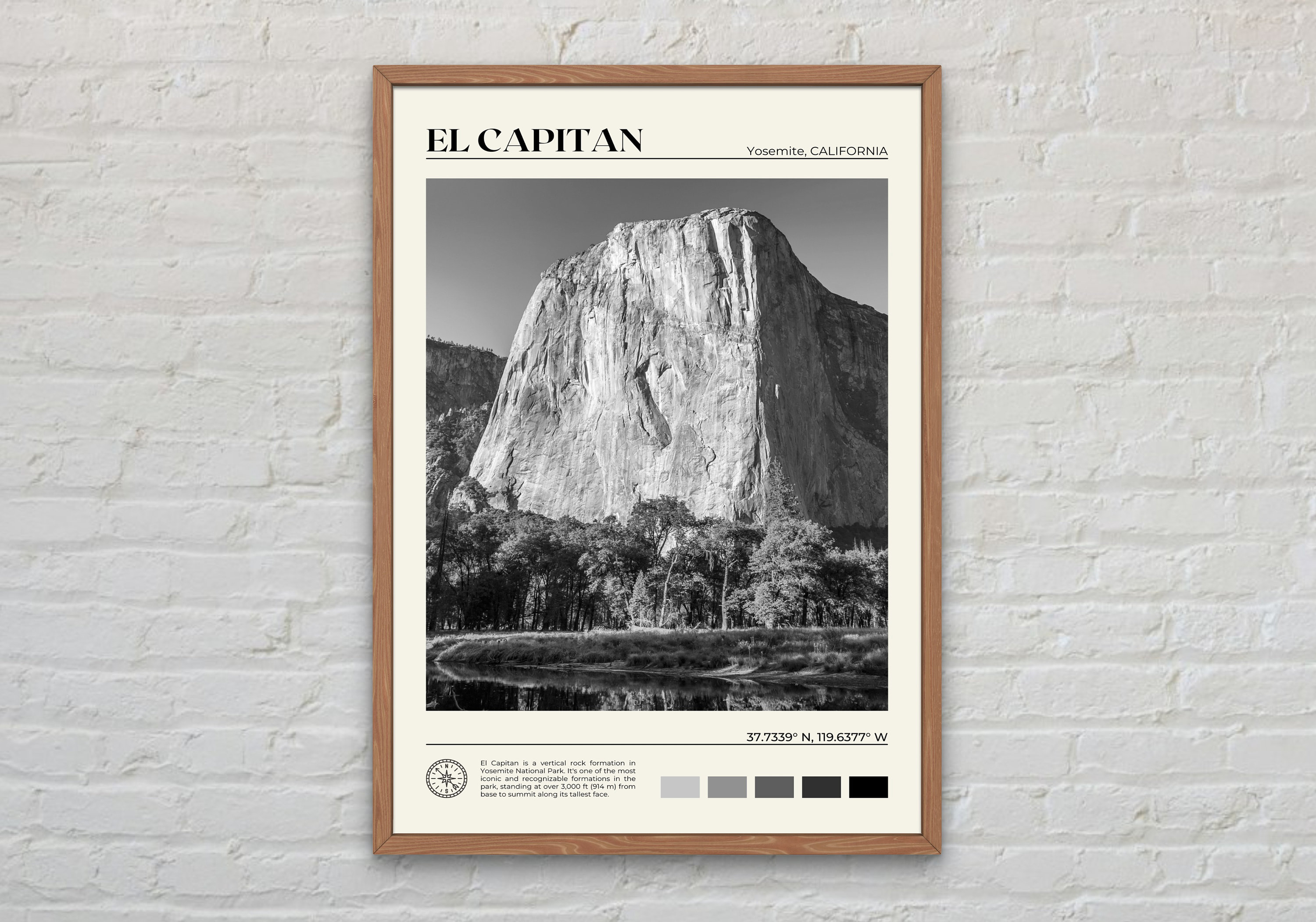 Black and White, El Capitan Print, El Capitan Wall Art, El Capitan ...