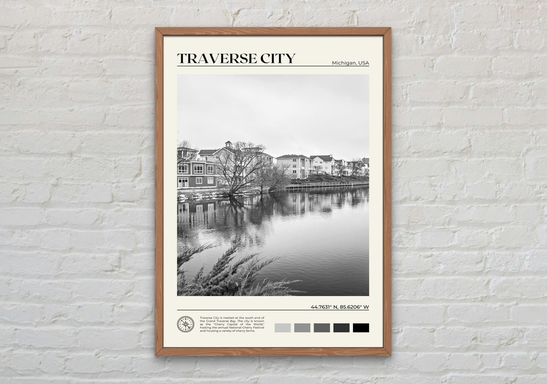 Black and White, Traverse City Print, Traverse City Wall Art, Traverse ...