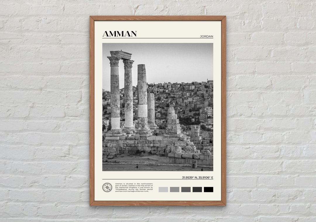 Black and White, Amman Print, Amman Wall Art, Amman Poster, Amman Photo ...