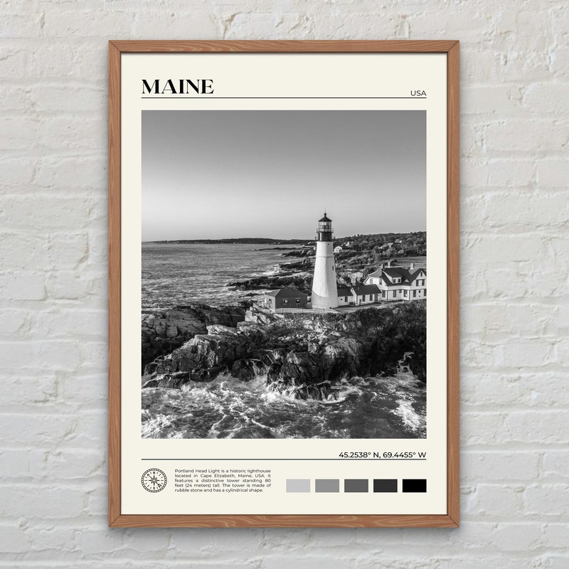 Maine Poster - Etsy