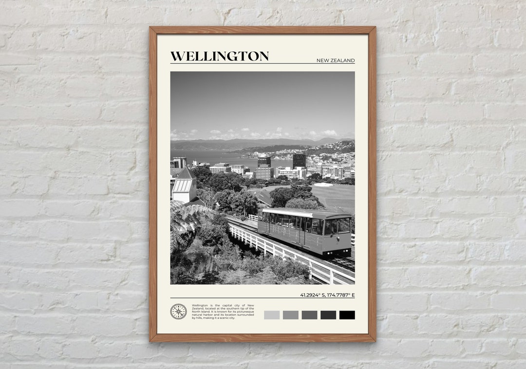 Black and White, Wellington Print, Wellington Art, Wellington Poster ...