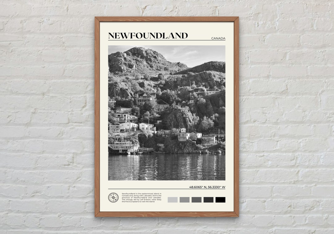 Black and White, Newfoundland Print, Newfoundland Wall Art ...