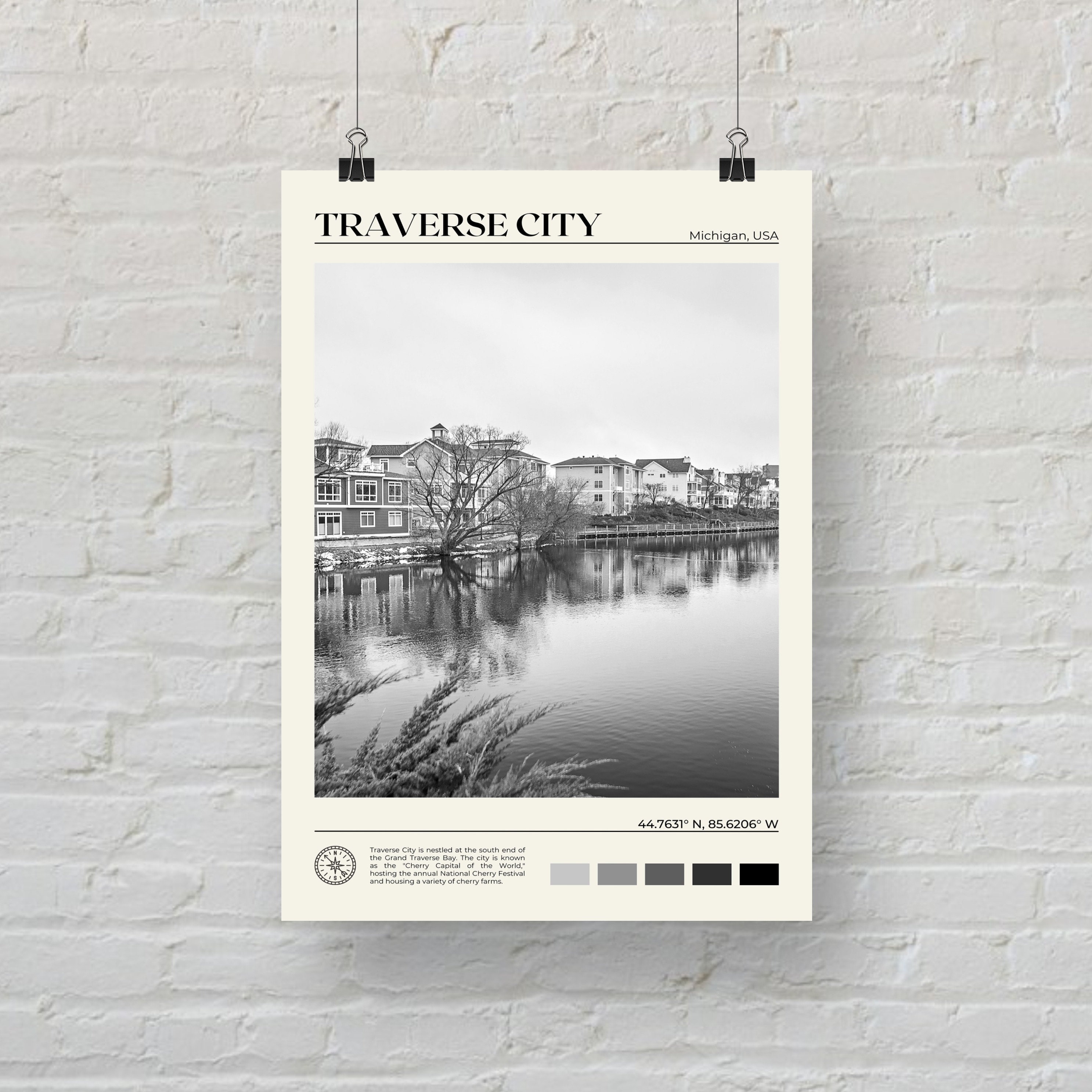 Black and White, Traverse City Print, Traverse City Wall Art, Traverse ...
