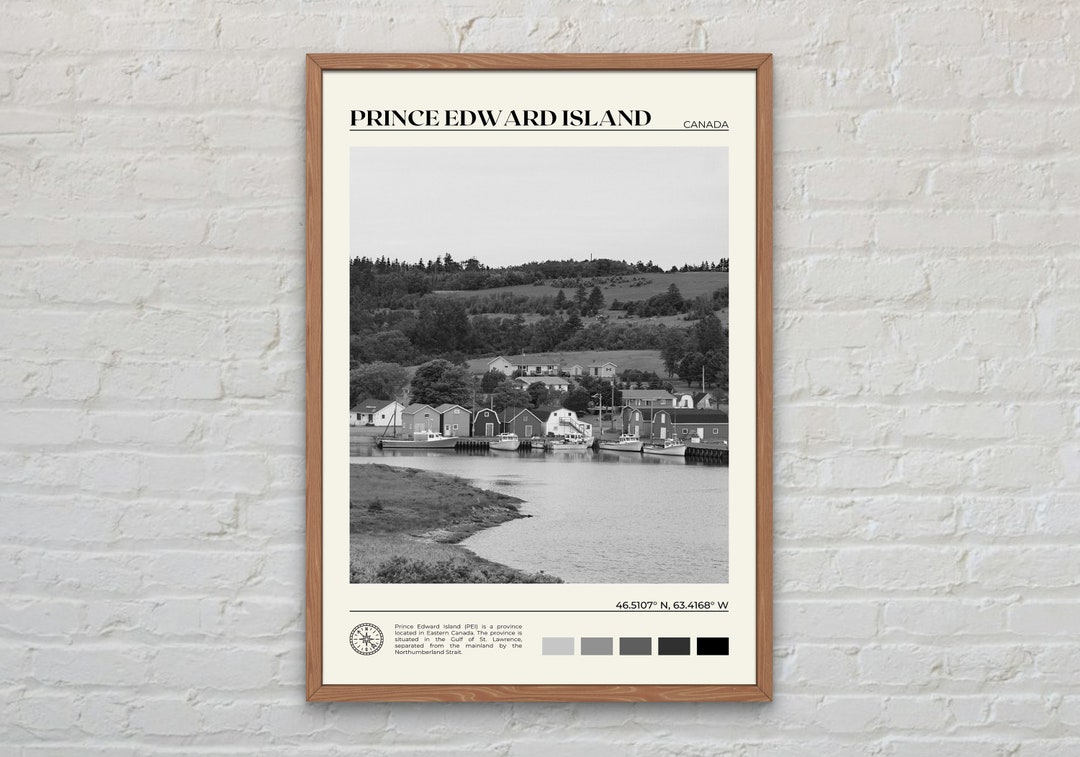 Black and White, Prince Edward Island Print, Prince Edward Island Art ...