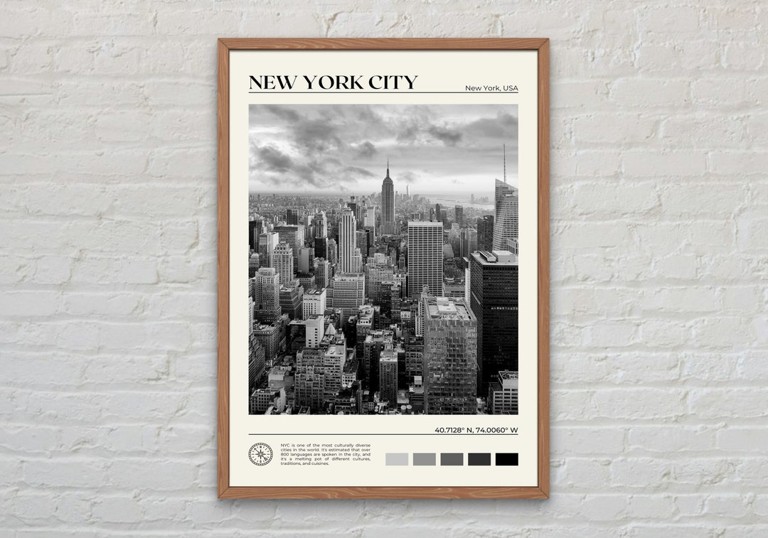 Black and White, New York City Print, New York City Wall Art, New York ...