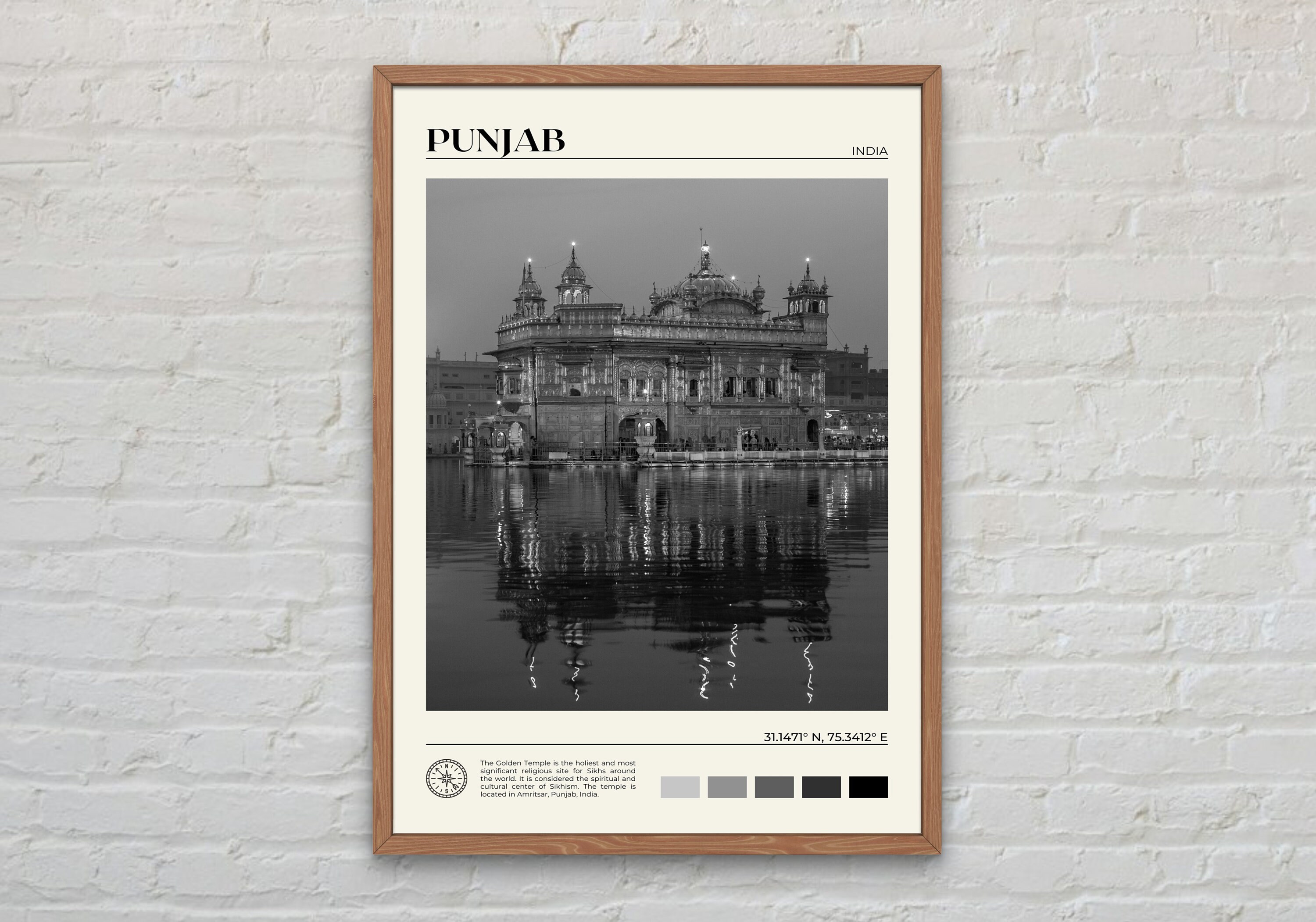 Black and White, Punjab Print, Punjab Wall Art, Punjab Poster, Punjab ...