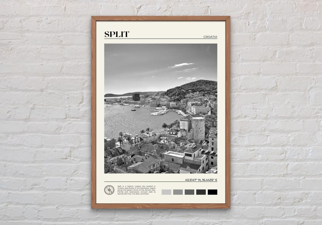 Black and White, Split Print, Split Wall Art, Split Poster, Split Photo ...