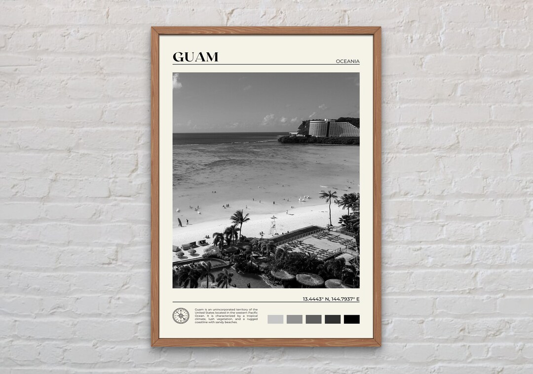 Black and White, Guam Print, Guam Wall Art, Guam Poster, Guam Photo ...