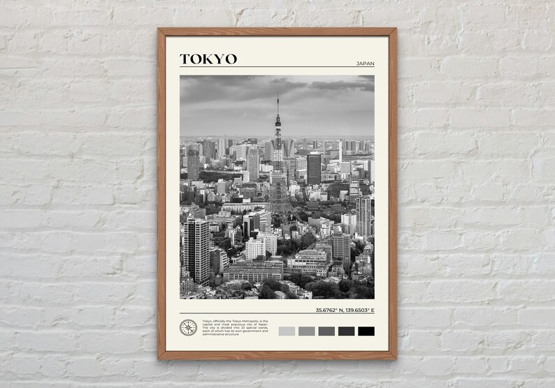 Black and White, Tokyo Print, Tokyo Wall Art, Tokyo Poster, Tokyo Photo ...