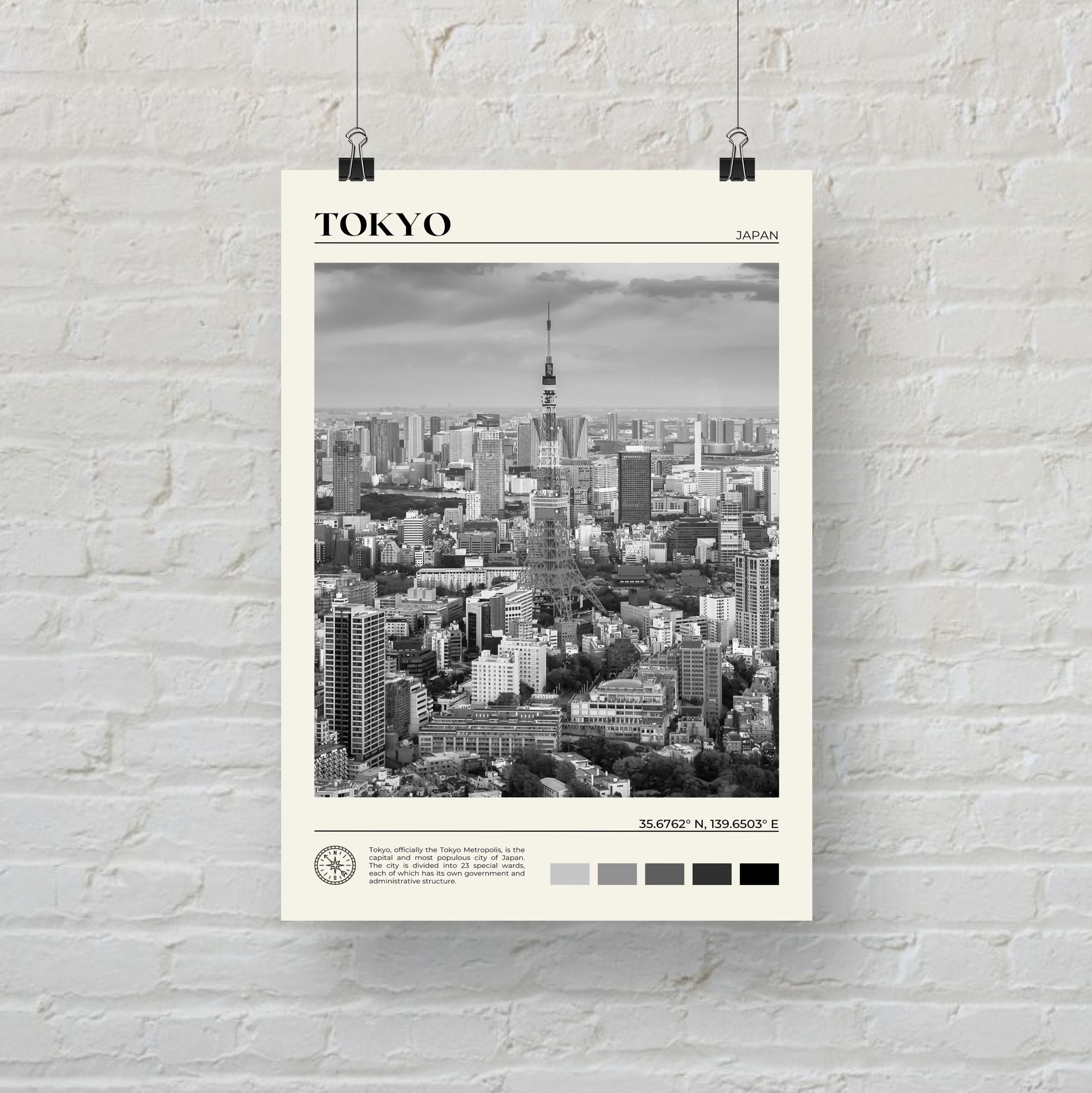Black and White, Tokyo Print, Tokyo Wall Art, Tokyo Poster, Tokyo Photo ...