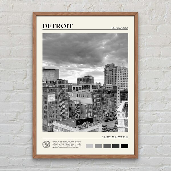 Detroit Poster - Etsy