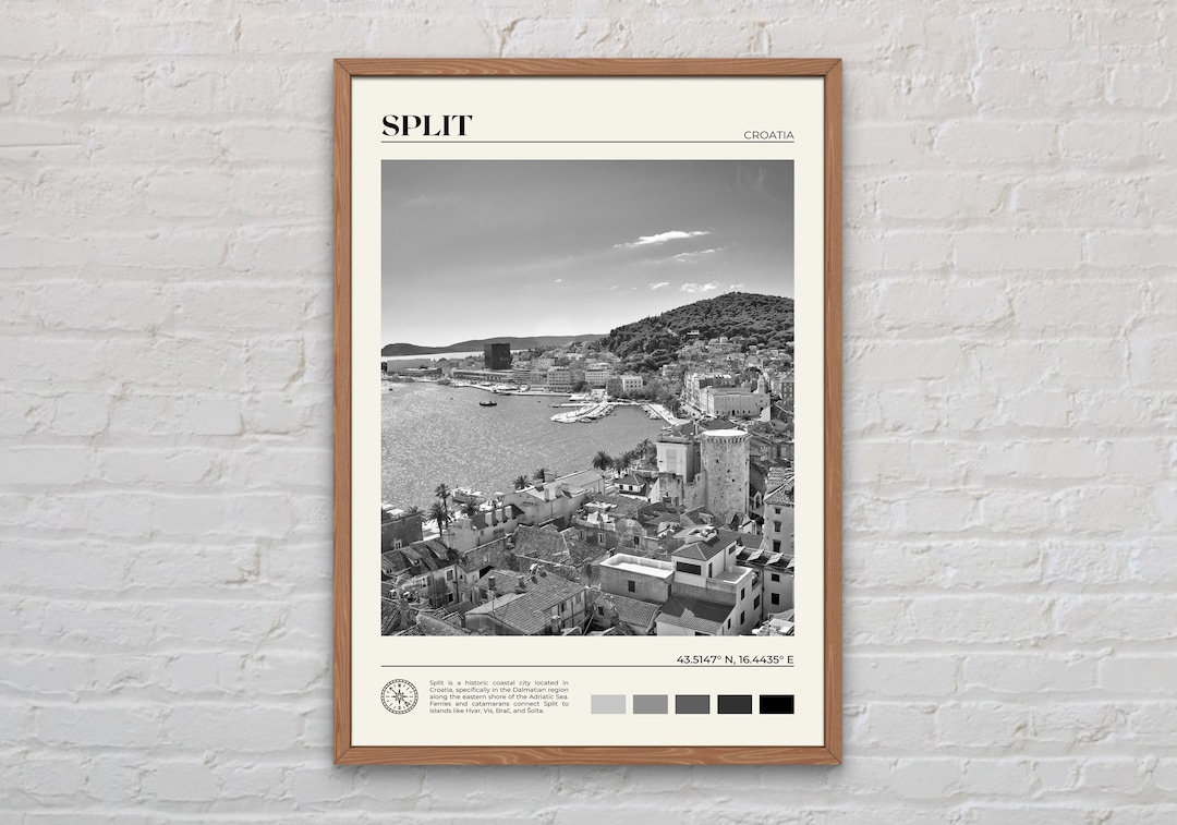 Black and White, Split Print, Split Wall Art, Split Poster, Split Photo ...