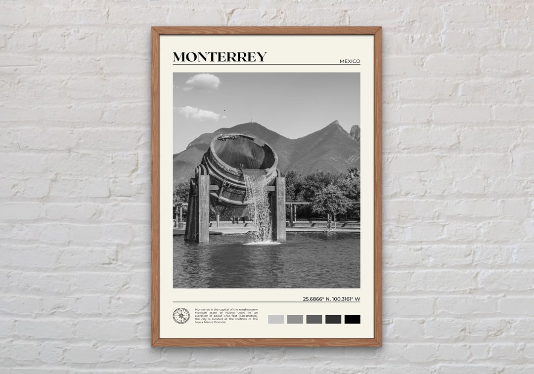 Black and White, Monterey Print, Monterey Wall Art, Monterey Poster ...