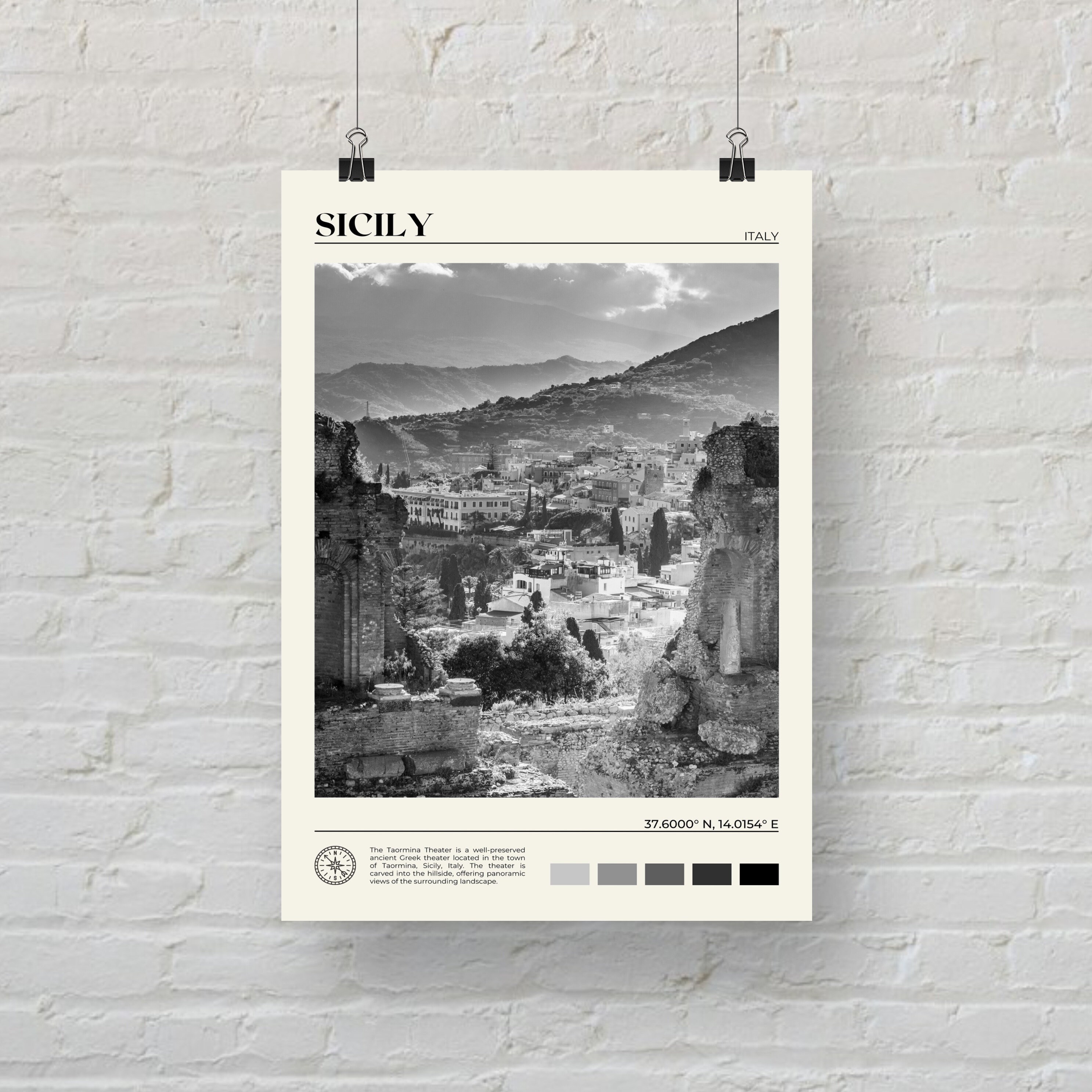Black and White, Sicily Print, Sicily Wall Art, Sicily Poster, Sicily ...