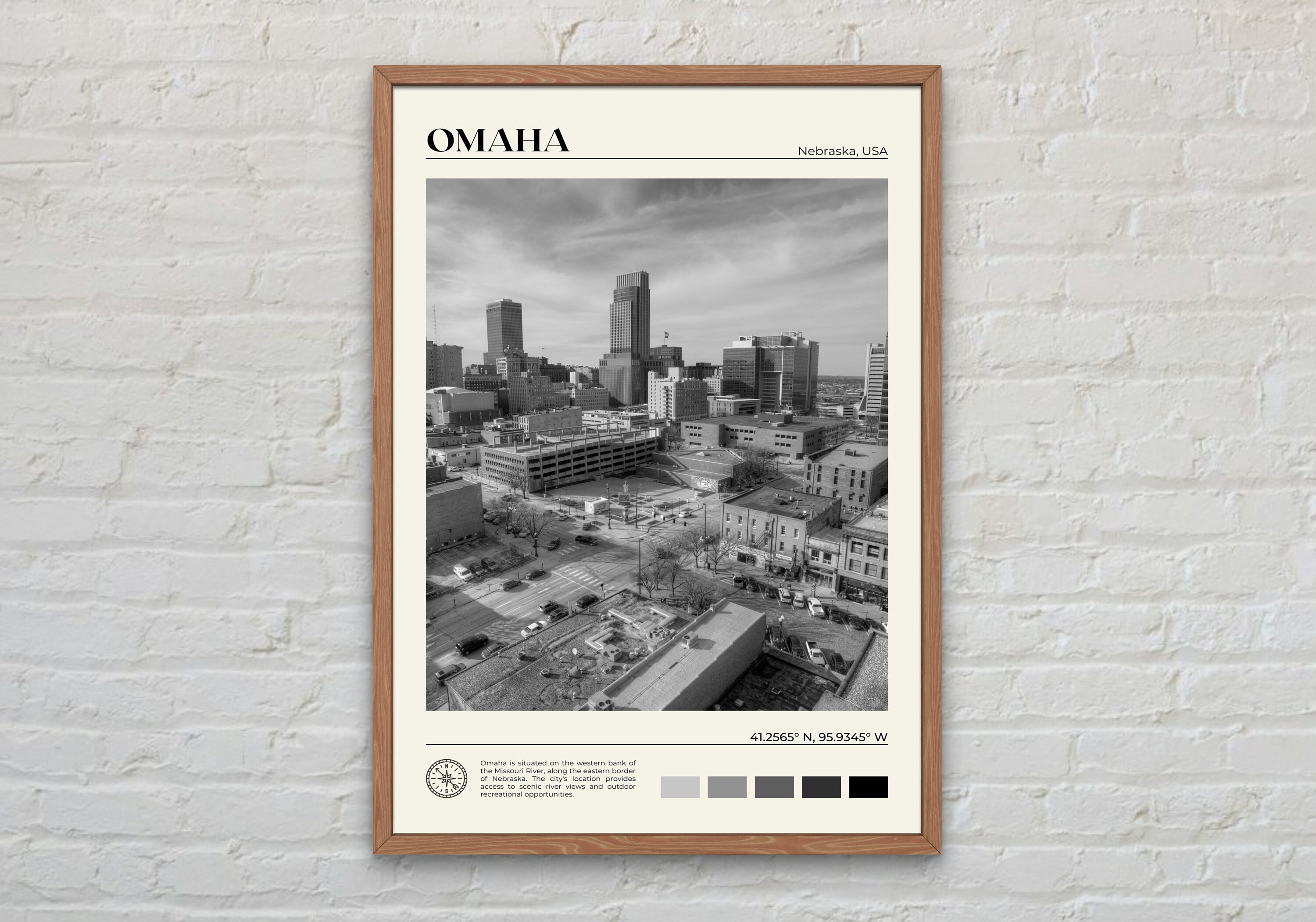 Black and White, Omaha Print, Omaha Wall Art, Omaha Poster, Omaha Photo ...