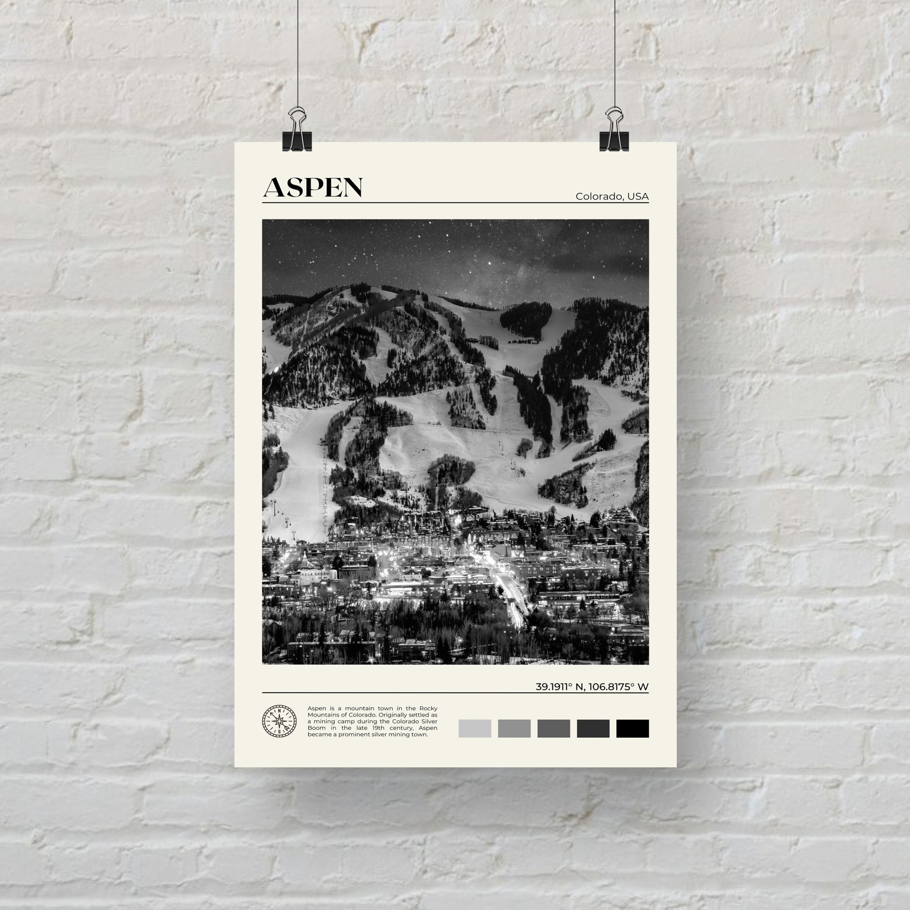 Black and White, Aspen Print, Aspen Wall Art, Aspen Poster, Aspen Photo ...