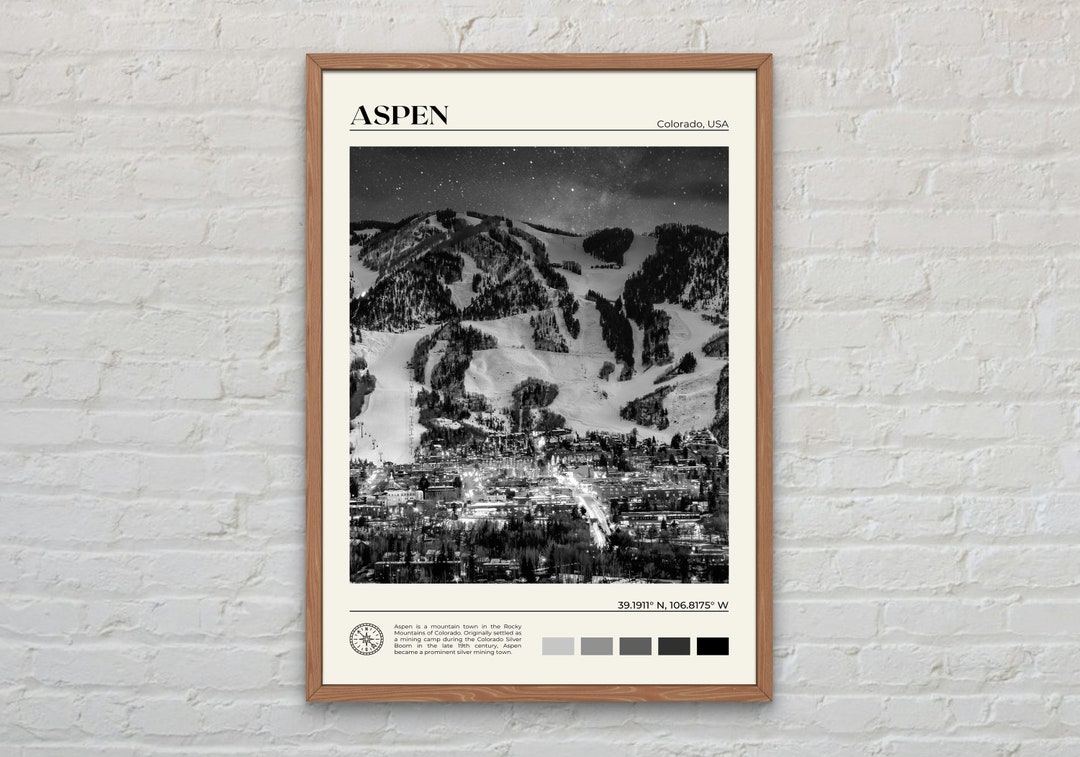 Black and White, Aspen Print, Aspen Wall Art, Aspen Poster, Aspen Photo ...