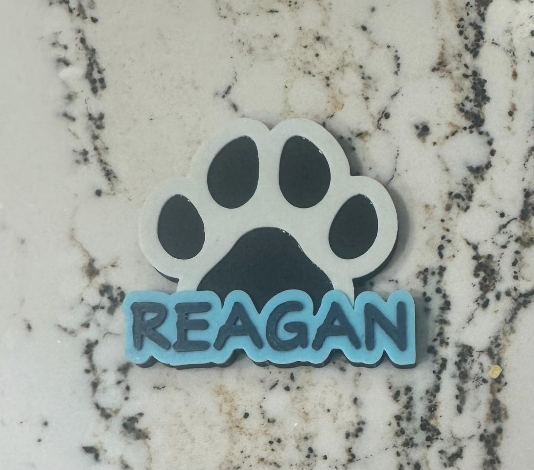 Large Personalized Custom Dog Paw Bogg Bag Charm. 3 1/2” by 3” - Etsy