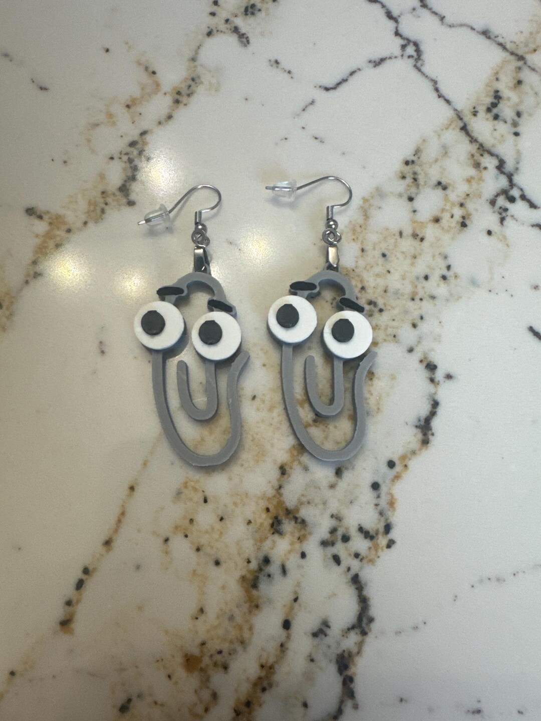 3d Printed Microsoft Clippy Earrings - Etsy