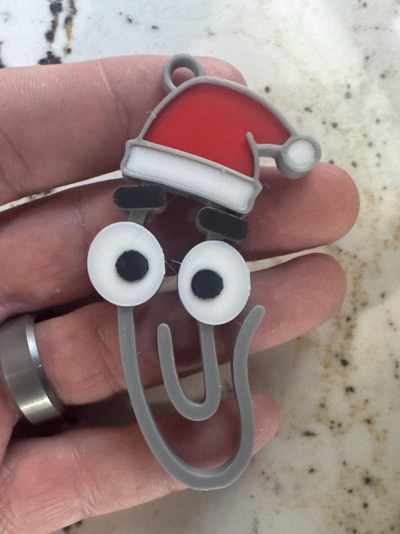 3d Printed Microsoft Clippy Christmas Ornament - Etsy