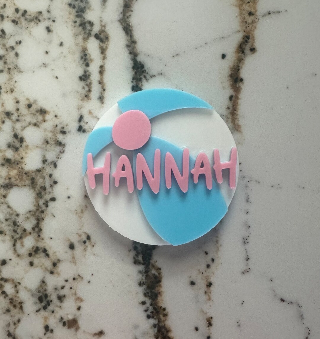 Personalized Custom Beach Ball Bogg Bag Charm. - Etsy
