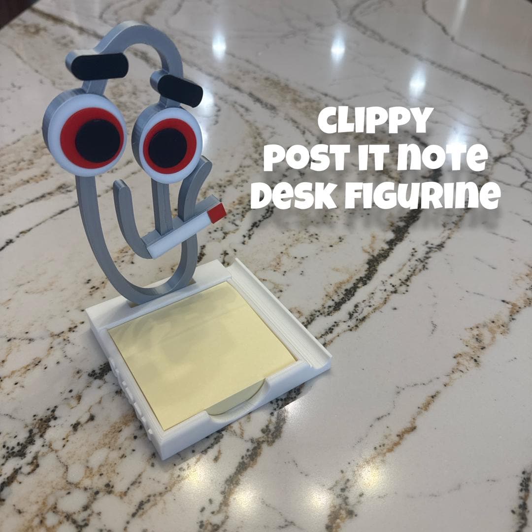 3d Printed Microsoft Clippy With Post It Notes Base. Probably the Only ...