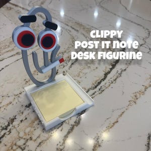 3d Printed Microsoft Clippy With Post It Notes Base. Probably the Only ...