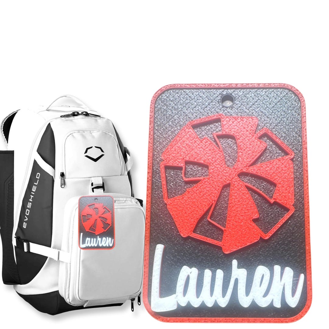Personalized Custom Cheerleading Name Tag, Bag Tag, Backpack Tag ...