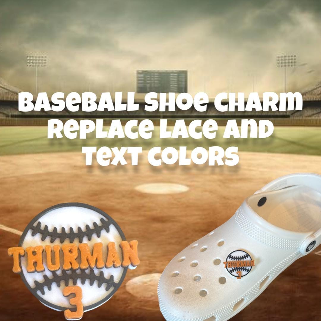 Personalized Custom Baseball Shoe Charms (set of 2 Charms). Discounts ...