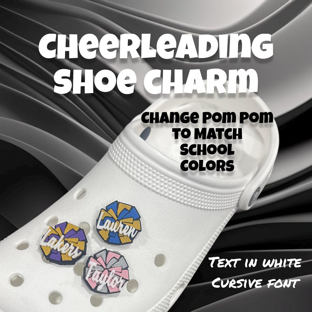 Personalized 3d Custom Cheerleader Shoe Charm. Custom Name Team Gift ...