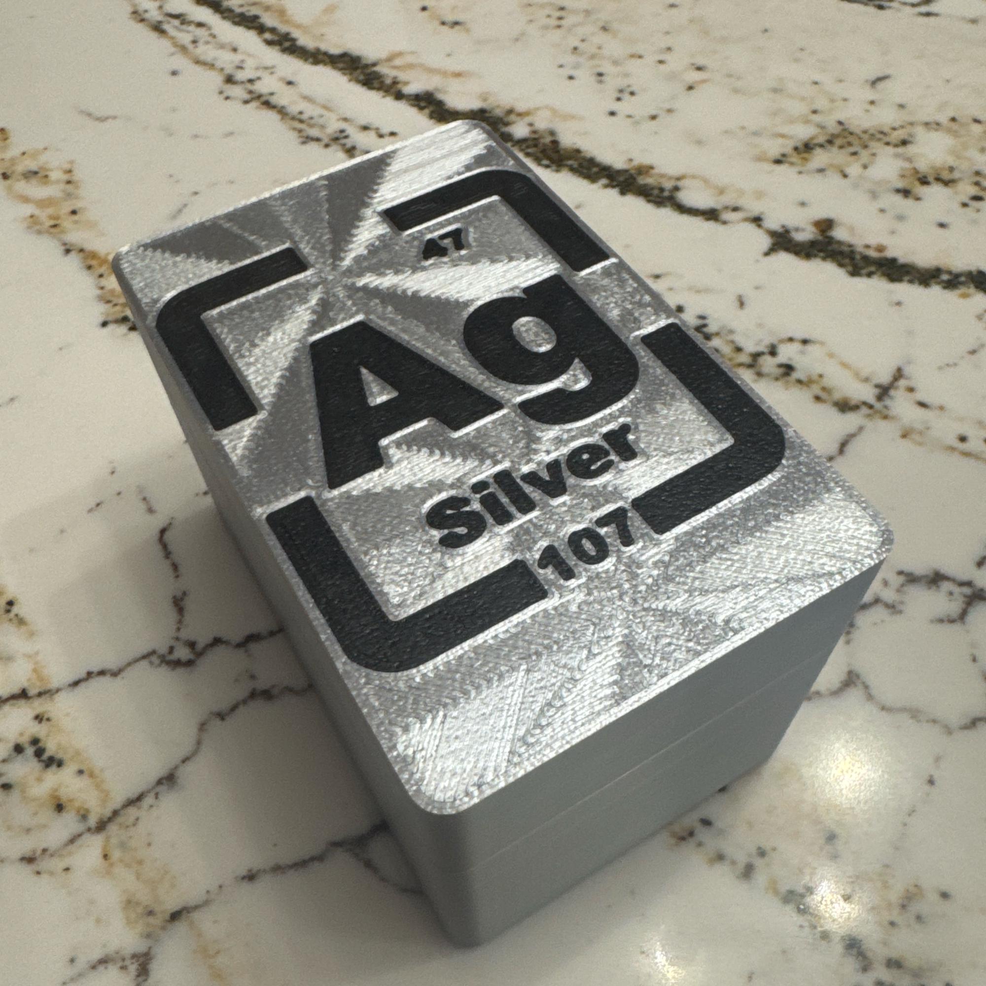 3D Printed Silver Coin Display Box: Holds 10 Coins, Personalized Option ...