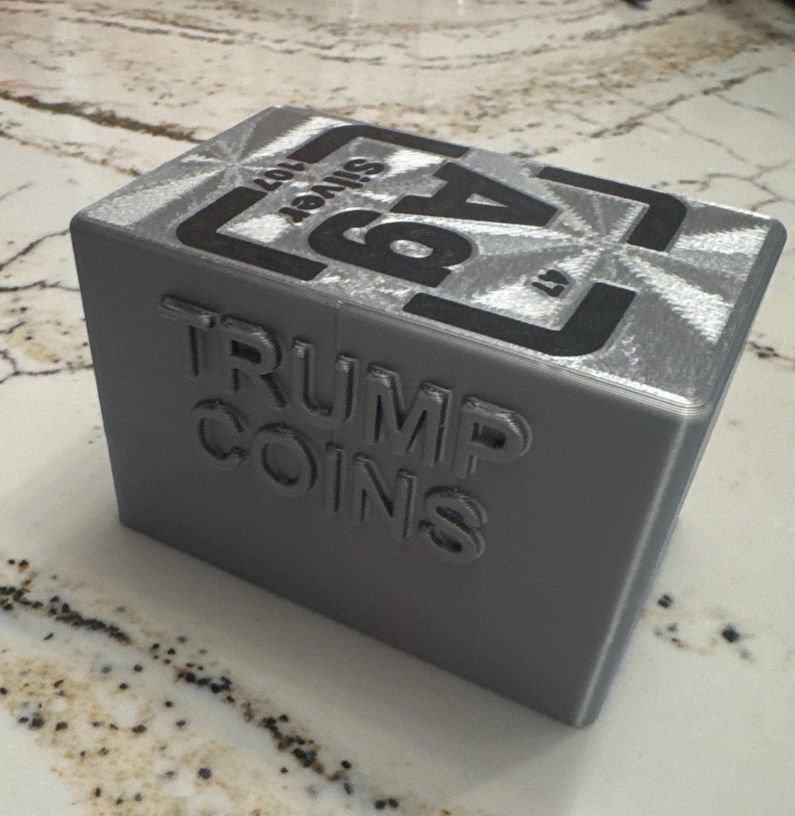 3D Printed Silver Coin Display Box: Holds 10 Coins, Personalized Option ...
