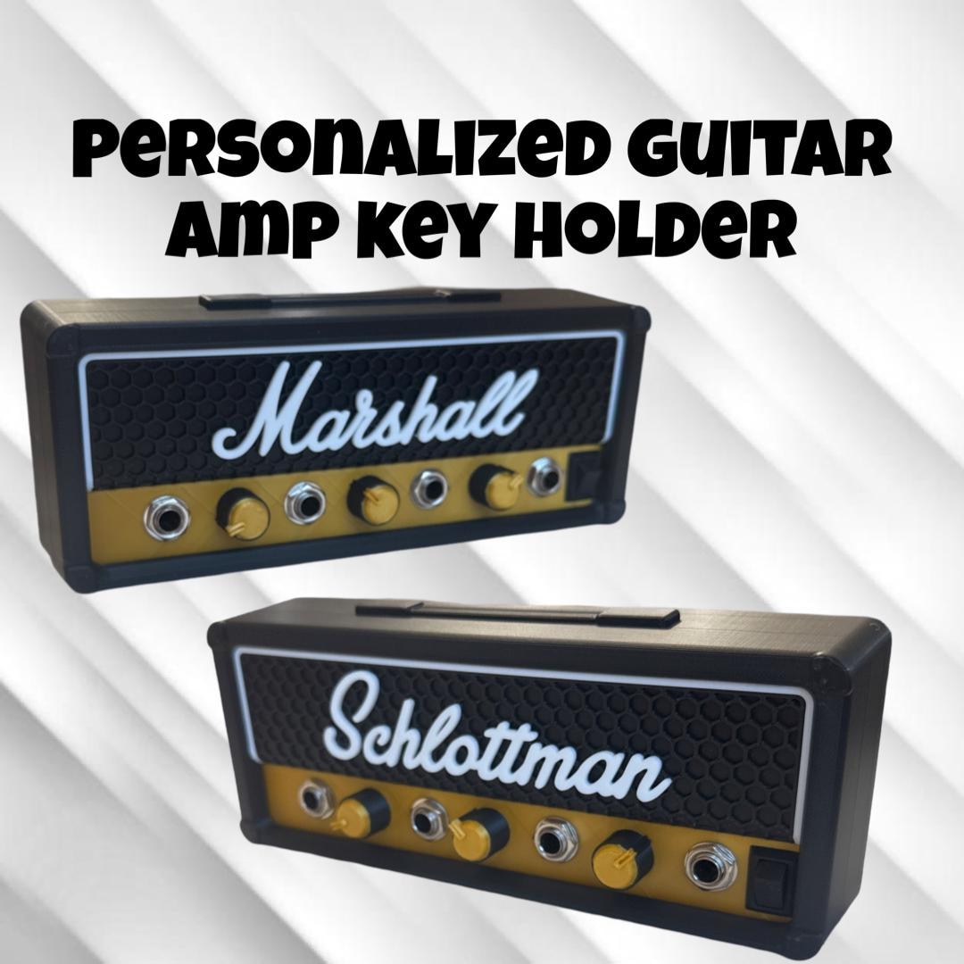 Custom Personalized Guitar Amp Key Holder. Change Text on Amp to ...