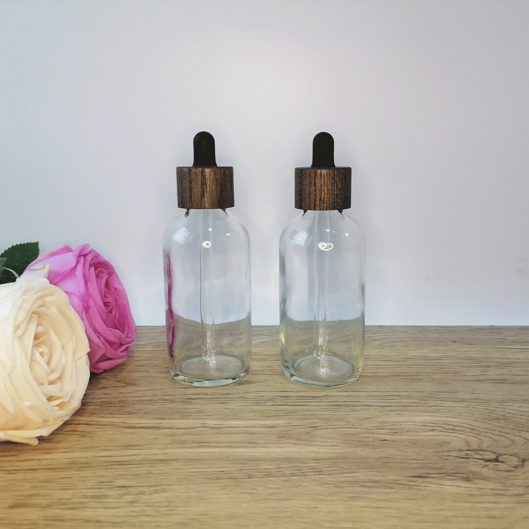 4oz Clear Glass Dropper Bottle, Leak-proof Essential Oil Bottle ...