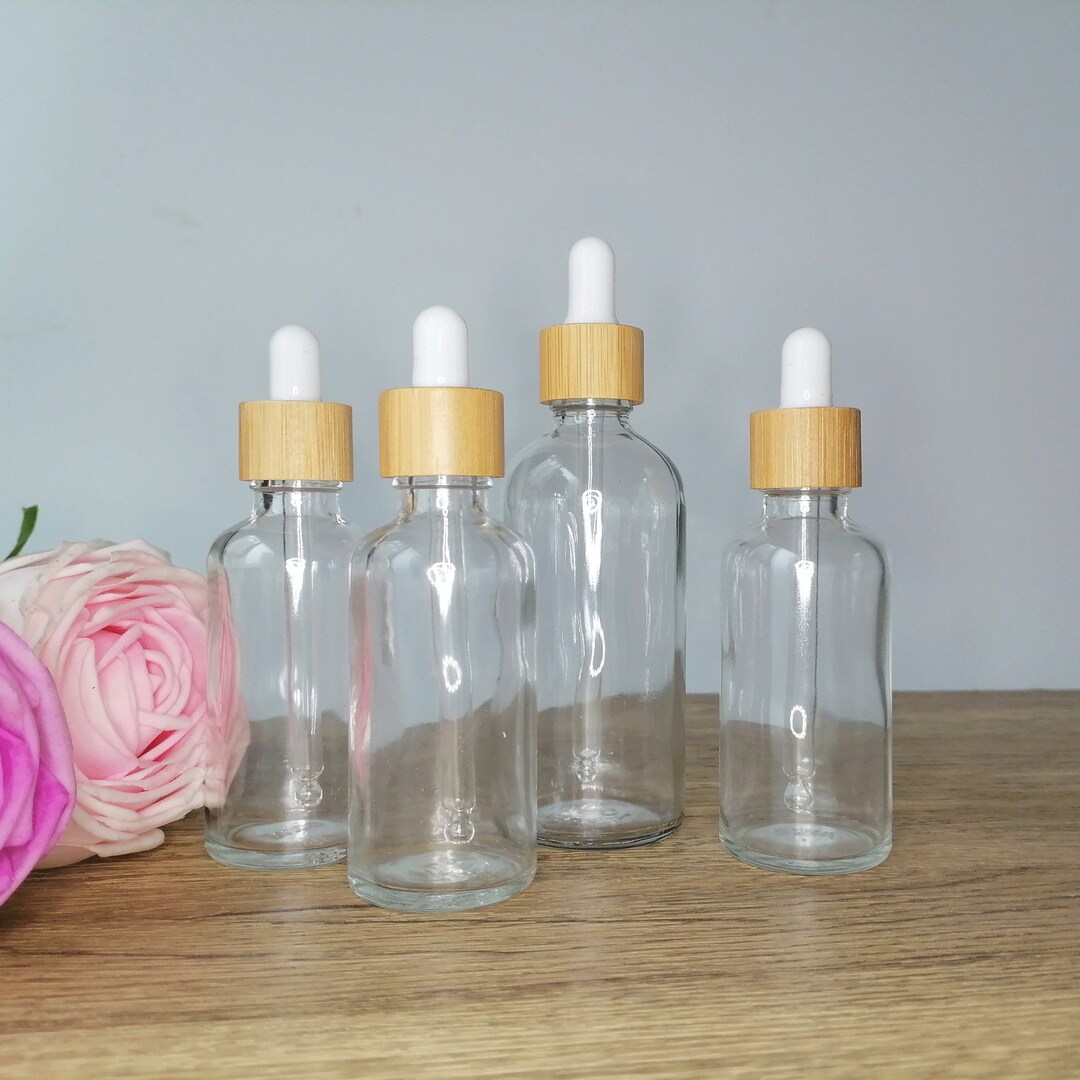 Clear Glass Dropper Bottle, Empty Tincture Bottle, Perfume Cosmetics ...