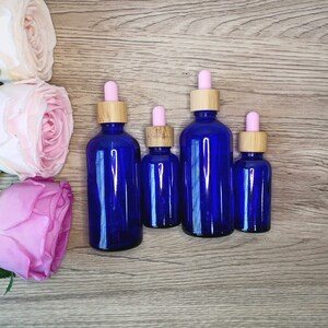 Blue Glass Dropper Bottle, Dropper Boston Round Bottle With Dropper ...