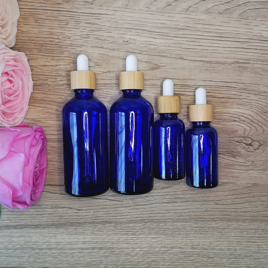 Blue Glass Dropper Bottle, Tincture Bottle With Top Cap, Pipette ...