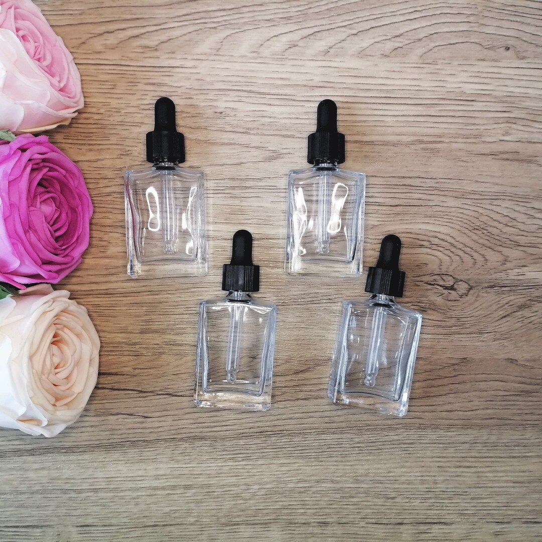 30 ML Clear Glass Dropper Bottles, Empty Tincture Bottles, Leak-proof ...