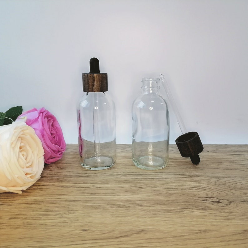 4oz Clear Glass Dropper Bottle, Leak-proof Essential Oil Bottle ...