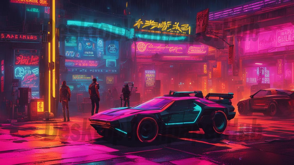 Premium Cyberpunk Desktop Wallpaper Collection - Set of 13 High-quality ...