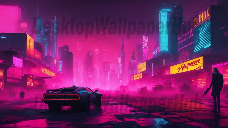 Premium Cyberpunk Desktop Wallpaper Collection - Set of 13 High-quality ...