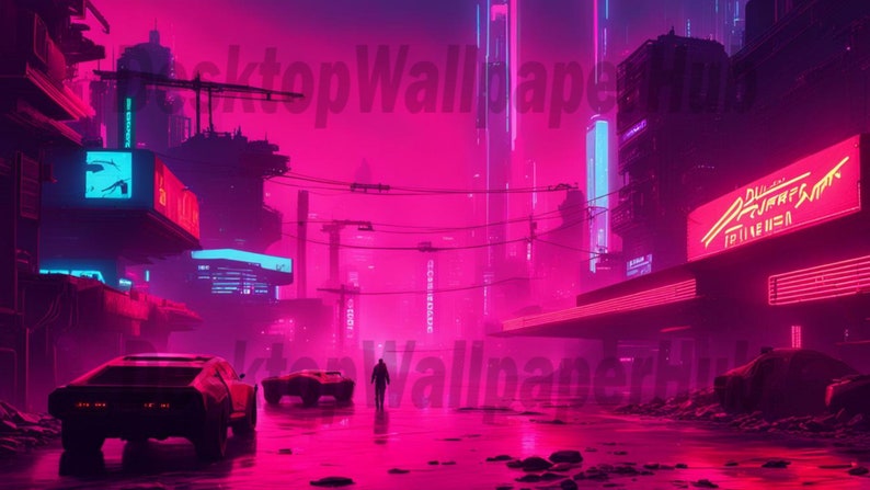 Premium Cyberpunk Desktop Wallpaper Collection - Set of 13 High-quality ...